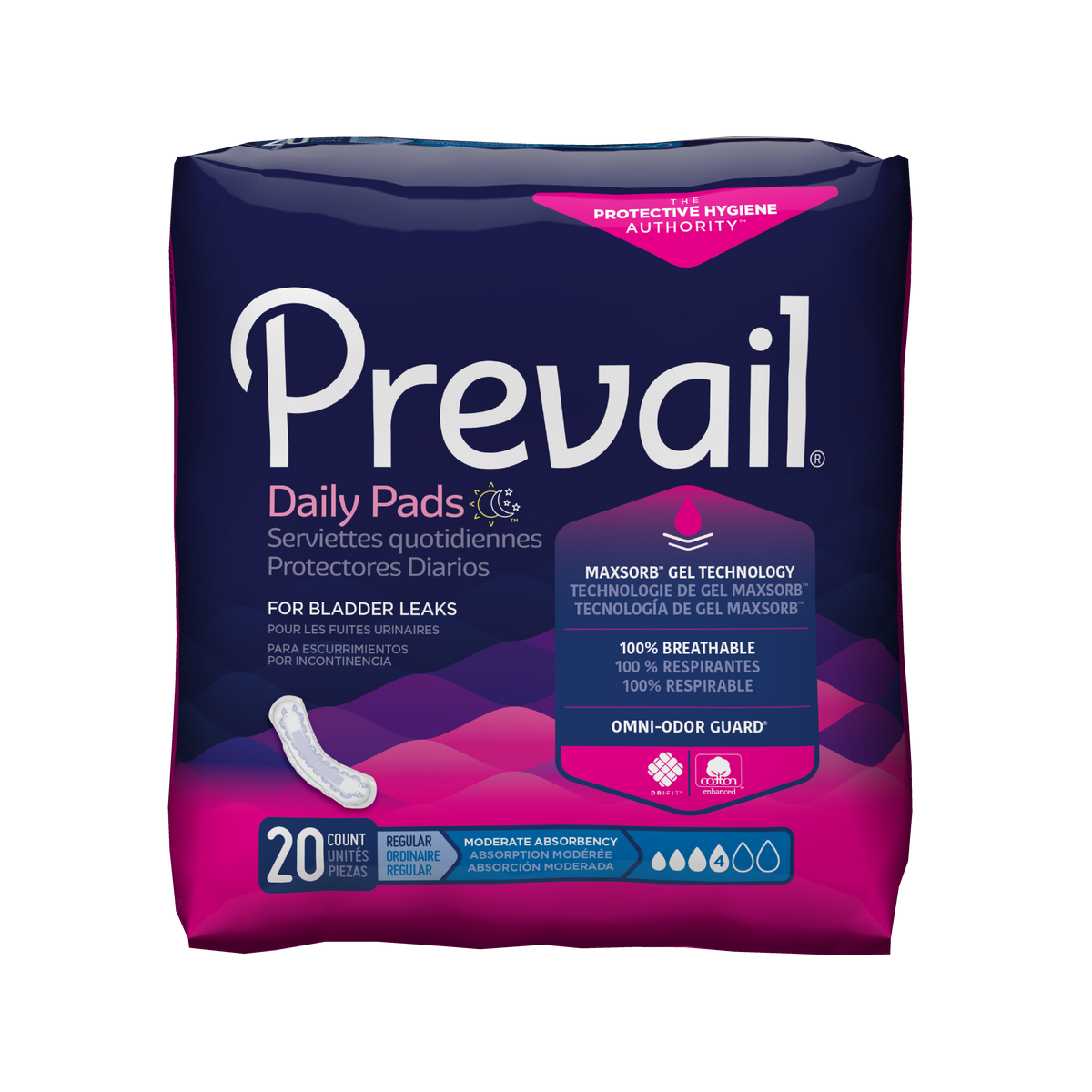Pads Bladder Control Prevail — Healthgear Medical & Safety Inc.